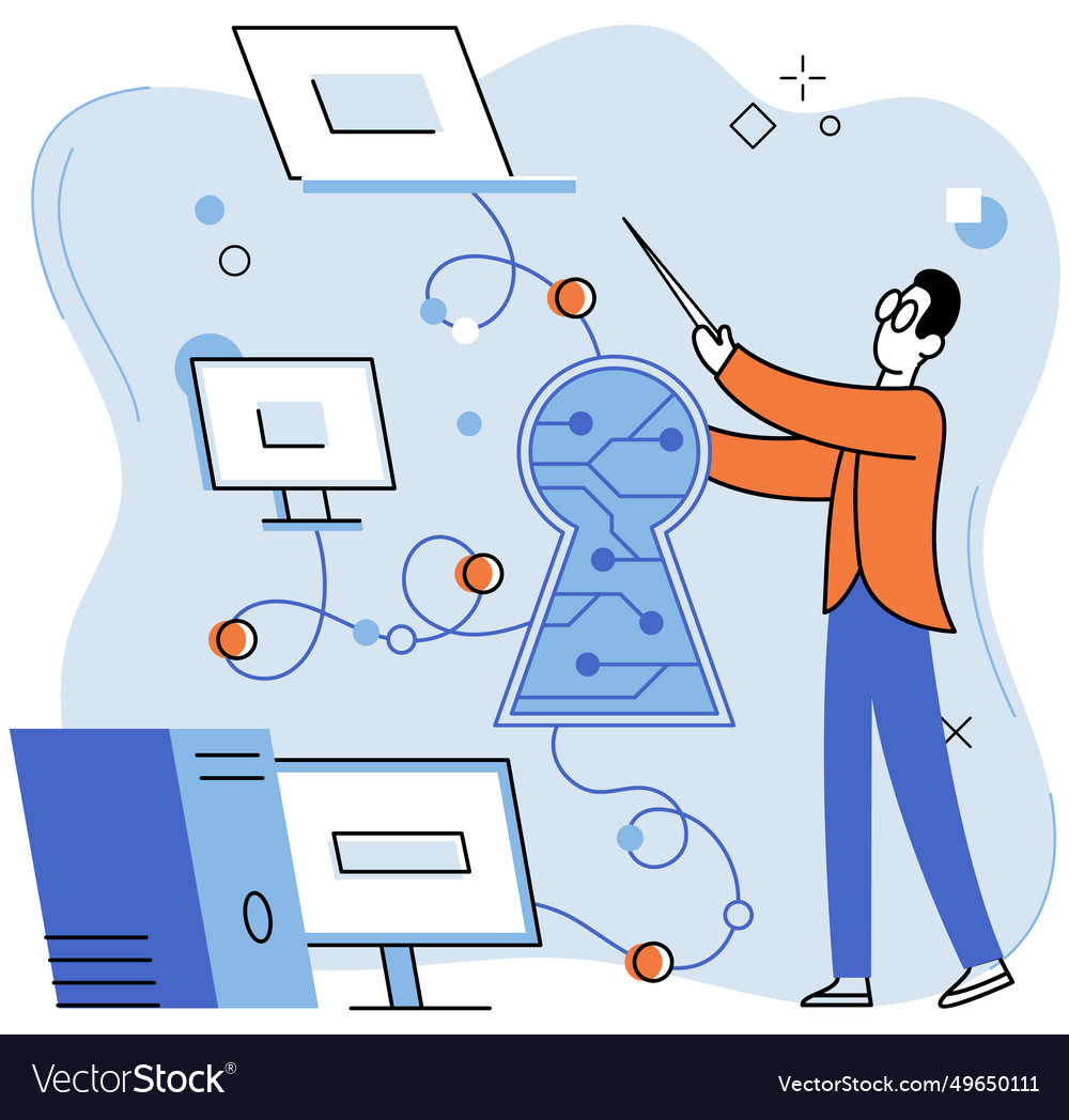 System administrator Royalty Free Vector Image