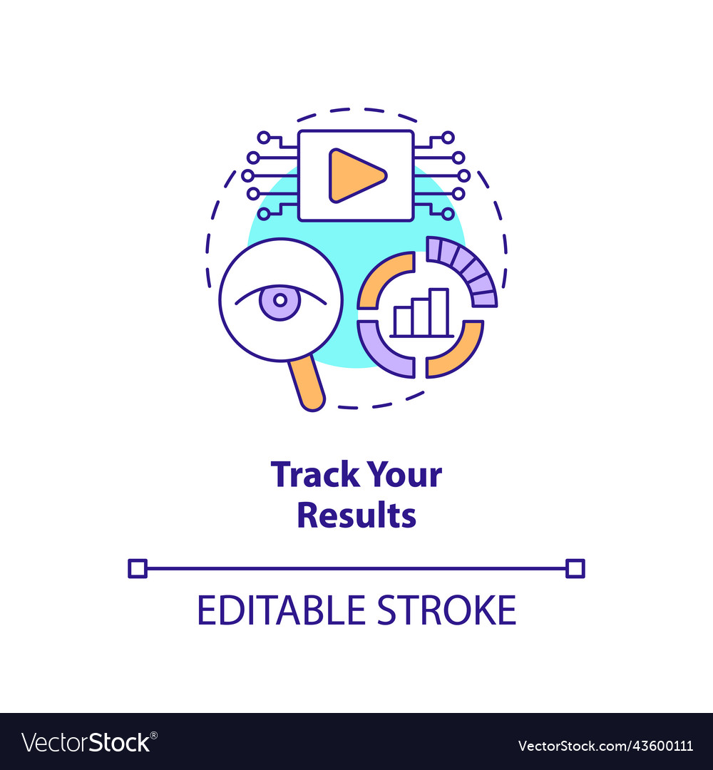 Track your results concept icon Royalty Free Vector Image Track your results concept icon Royalty Free Vector Image