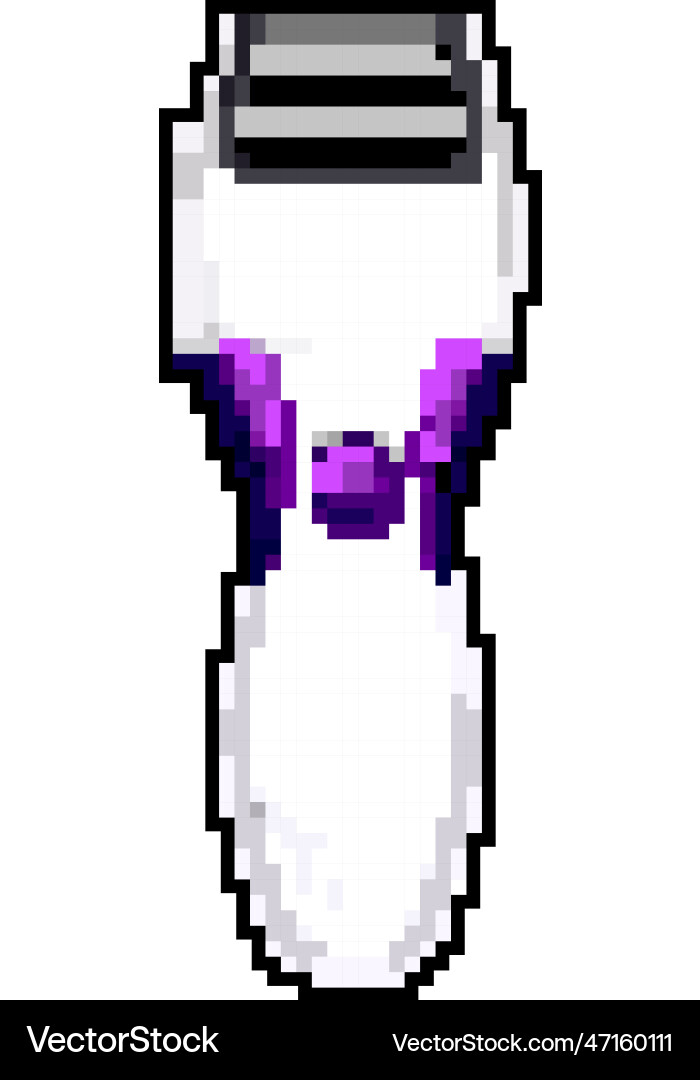 Trimmer shaver electric game pixel art Royalty Free Vector