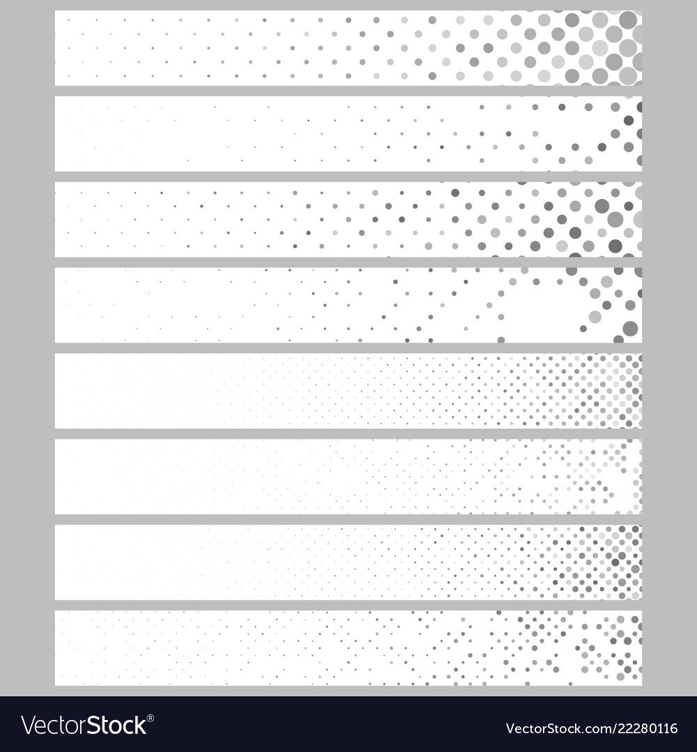 Banner background set - rectangular dot pattern Vector Image