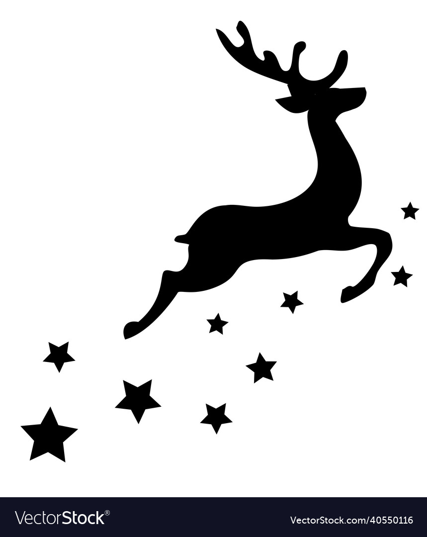 Christmas deer Royalty Free Vector Image - VectorStock