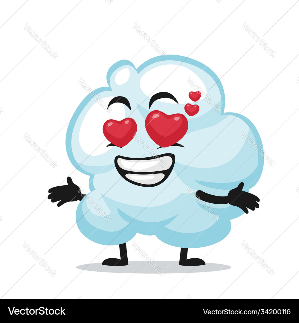 Cloud mascot or character Royalty Free Vector Image