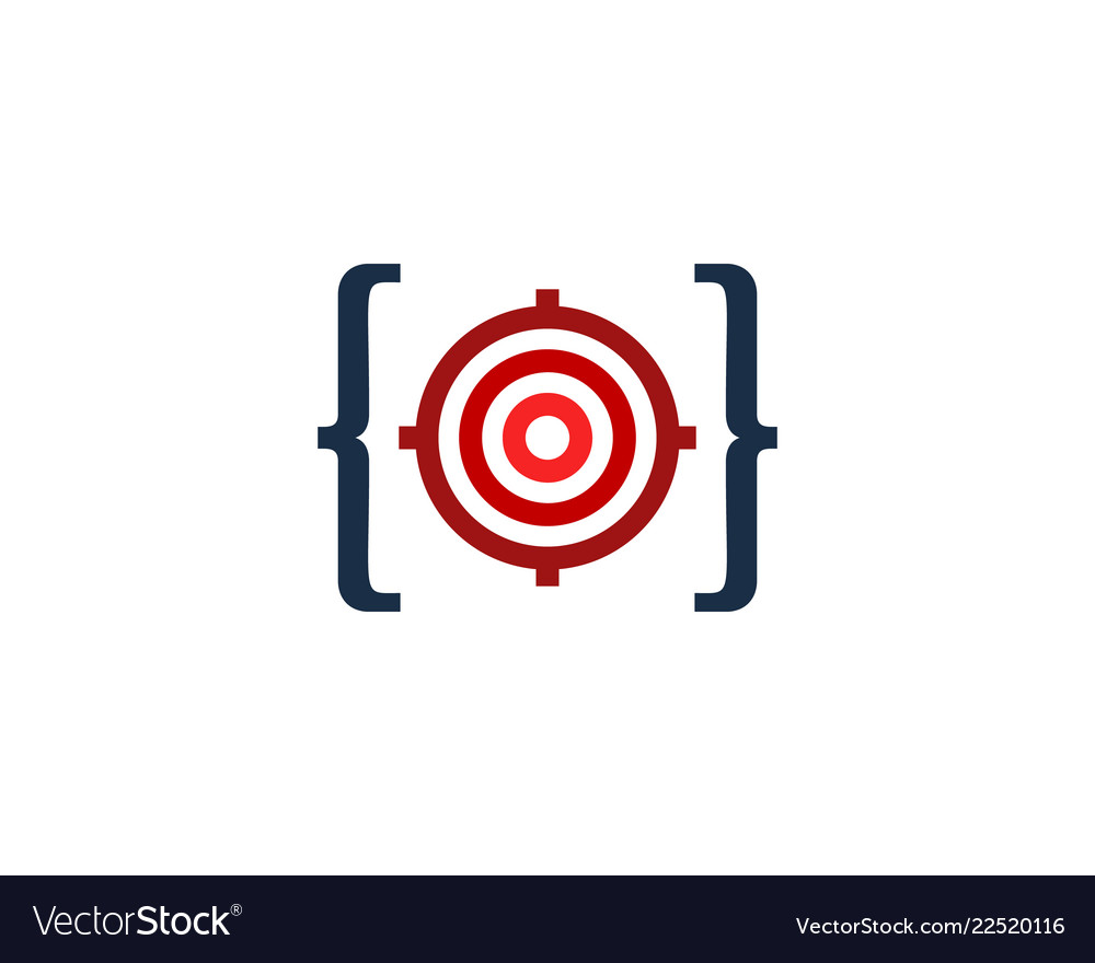 Code target logo icon design Royalty Free Vector Image