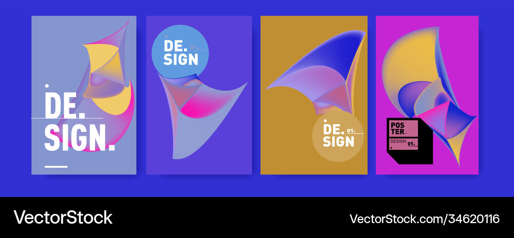 Colorful abstract liquid and fluid poster Vector Image