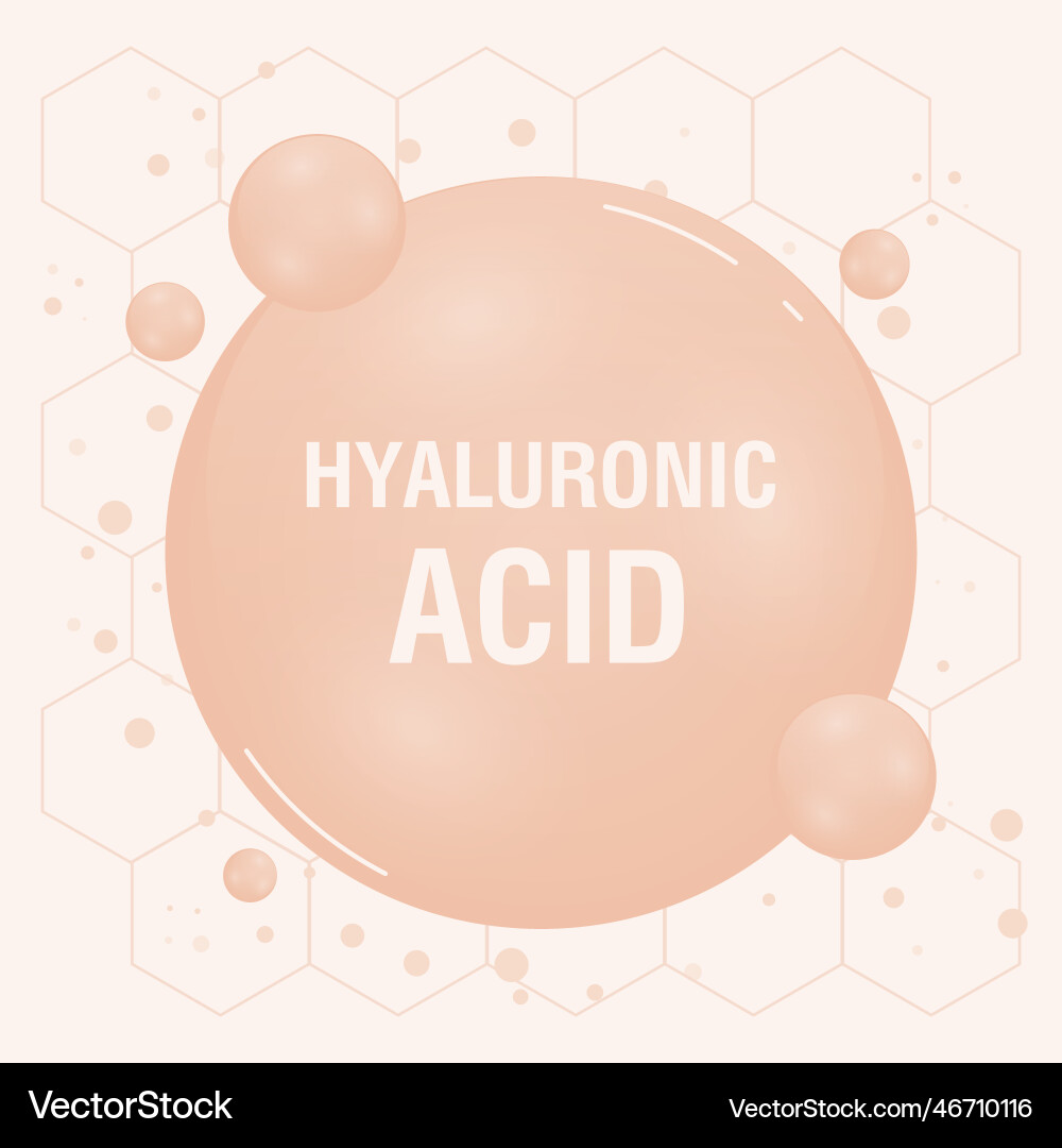 Hyaluronic acid solution beauty treatment Vector Image