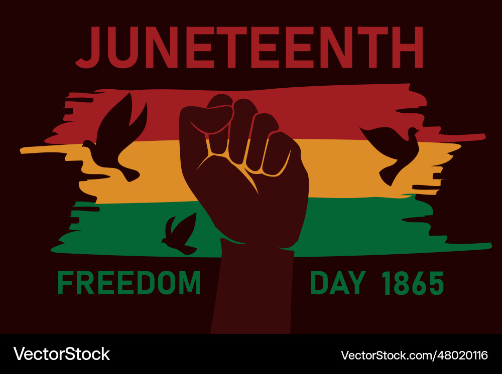 Juneteenth emancipation day Royalty Free Vector Image