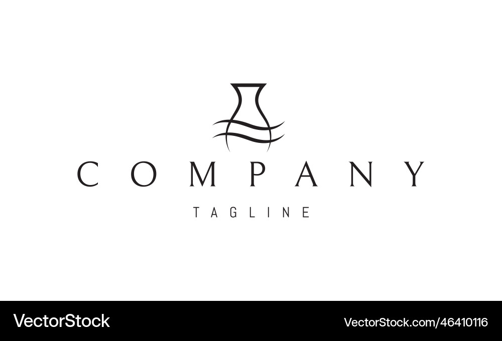 Logo on which an abstract image of a clay Vector Image