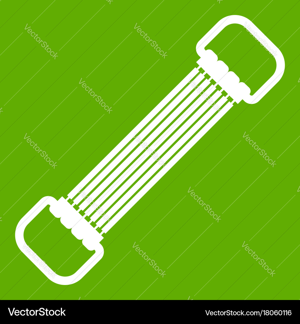 Sports stretchable belt icon green Royalty Free Vector Image
