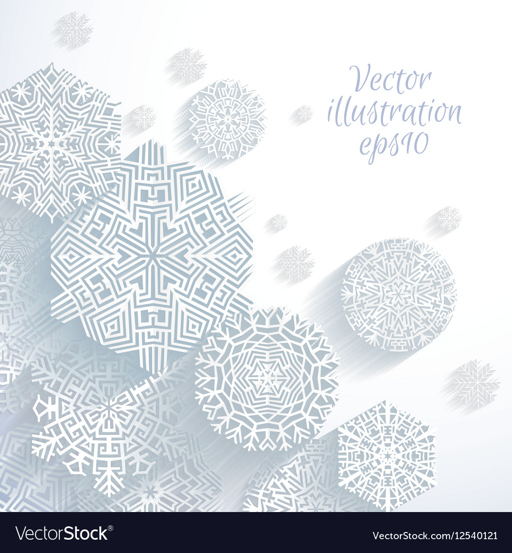 3d abstract snowflakes Royalty Free Vector Image