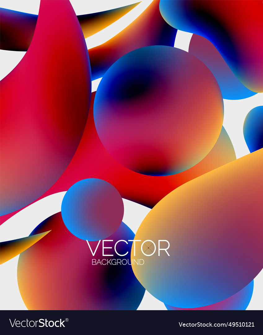 Abstract liquid bubble background Royalty Free Vector Image