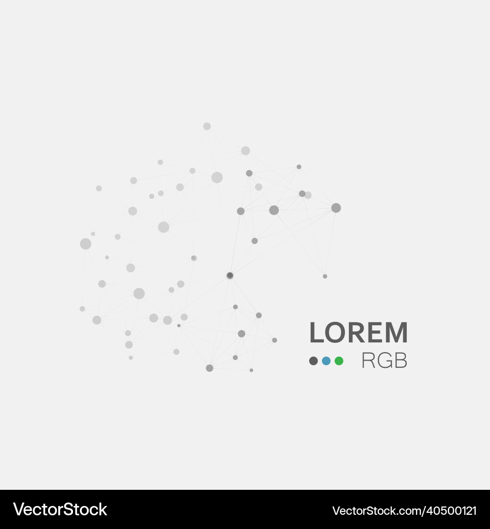 Abstract science background with connecting dots Vector Image