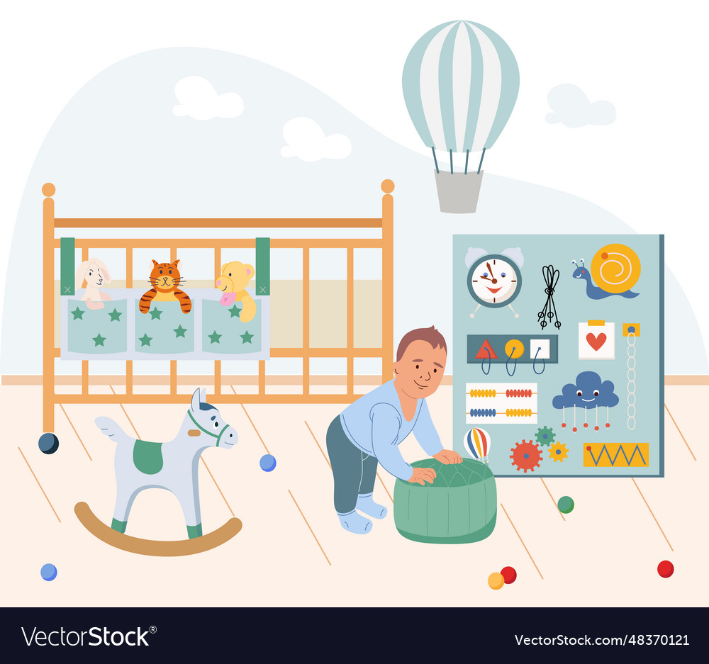 Baby development stages flat background Royalty Free Vector