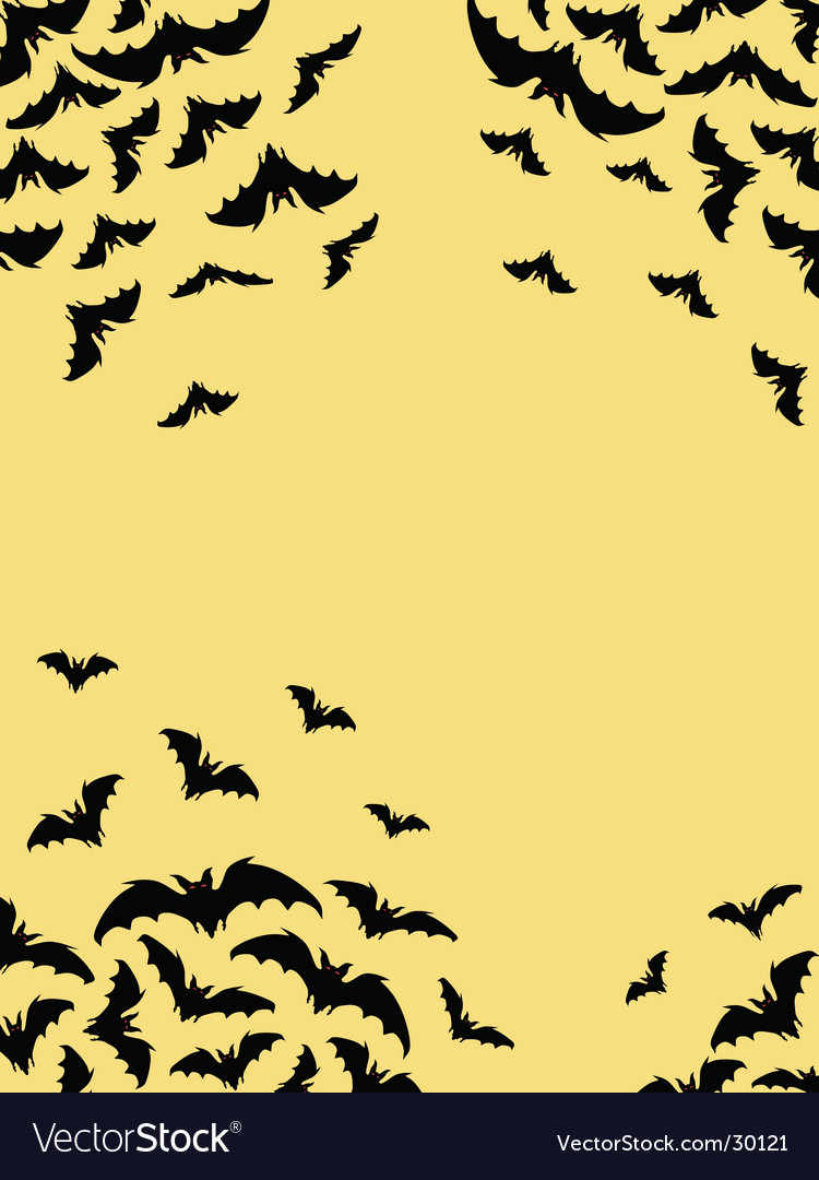 Bats card Royalty Free Vector Image - VectorStock