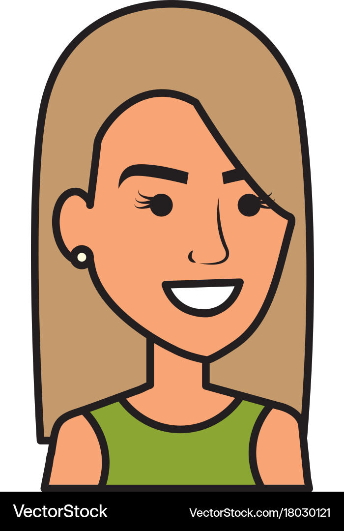 Beautiful woman avatar character Royalty Free Vector Image