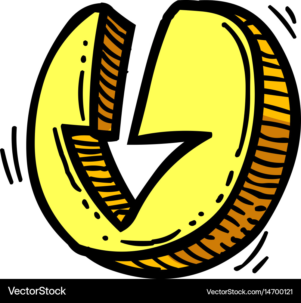 Cartoon image download icon arrow symbol Vector Image