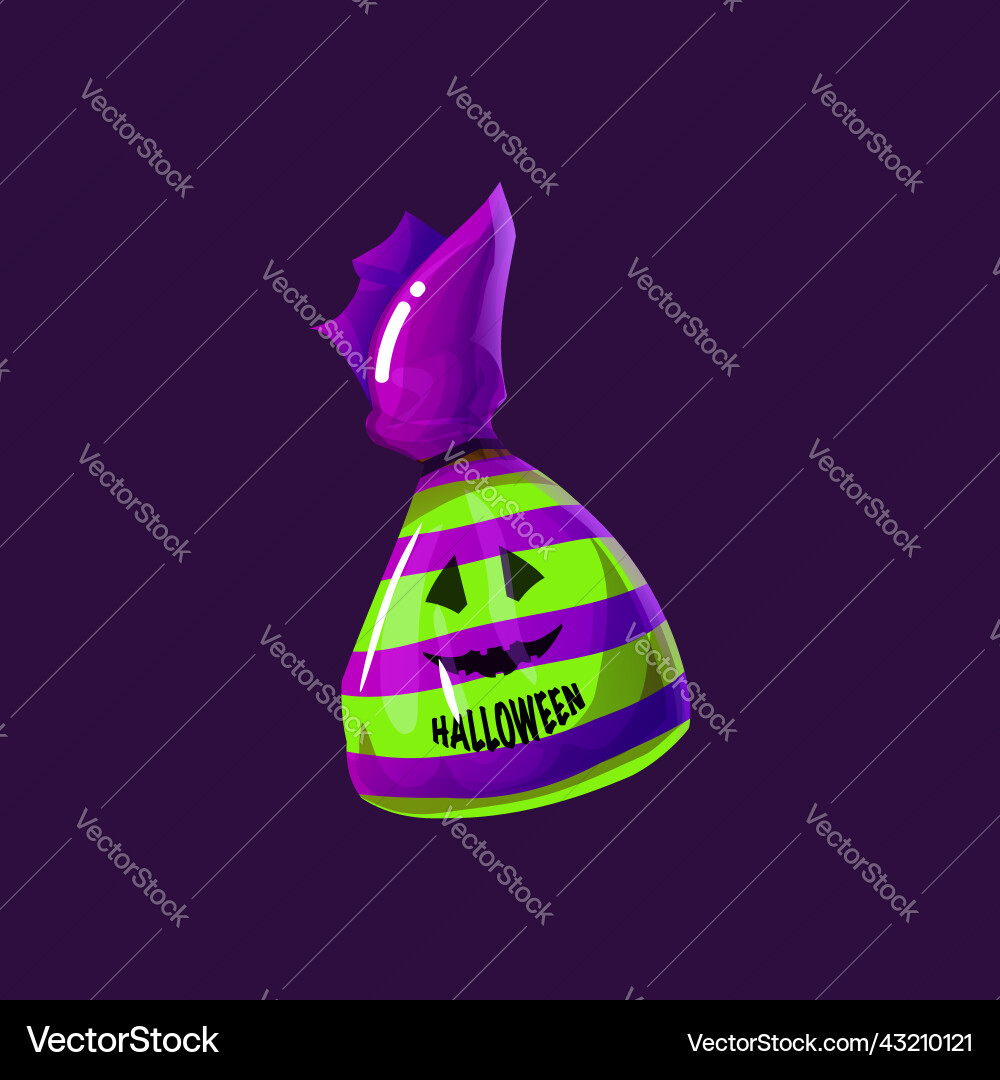 Choco sweets chocolate candy ghost on foil wrap Vector Image