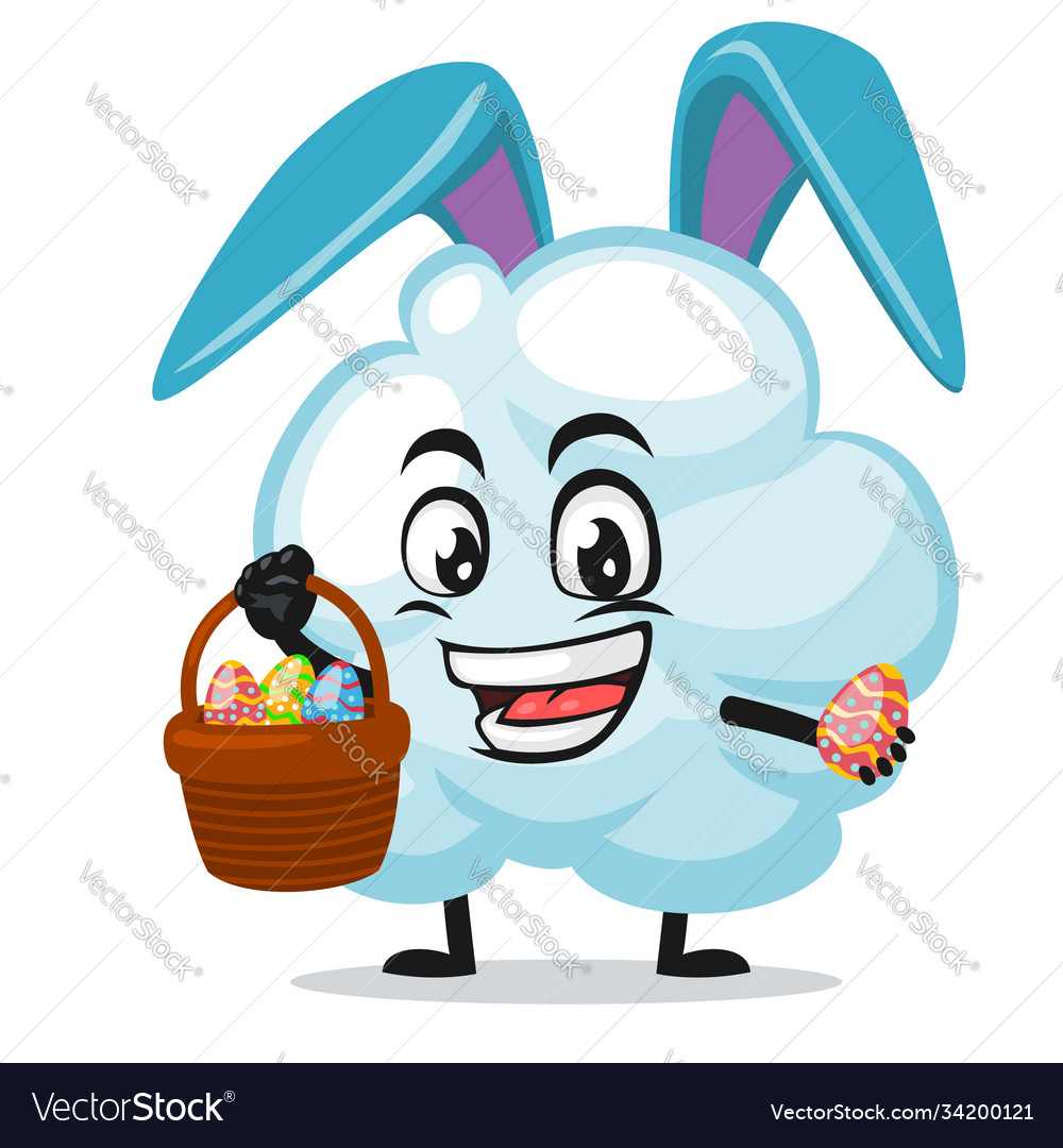 Cloud mascot or character Royalty Free Vector Image