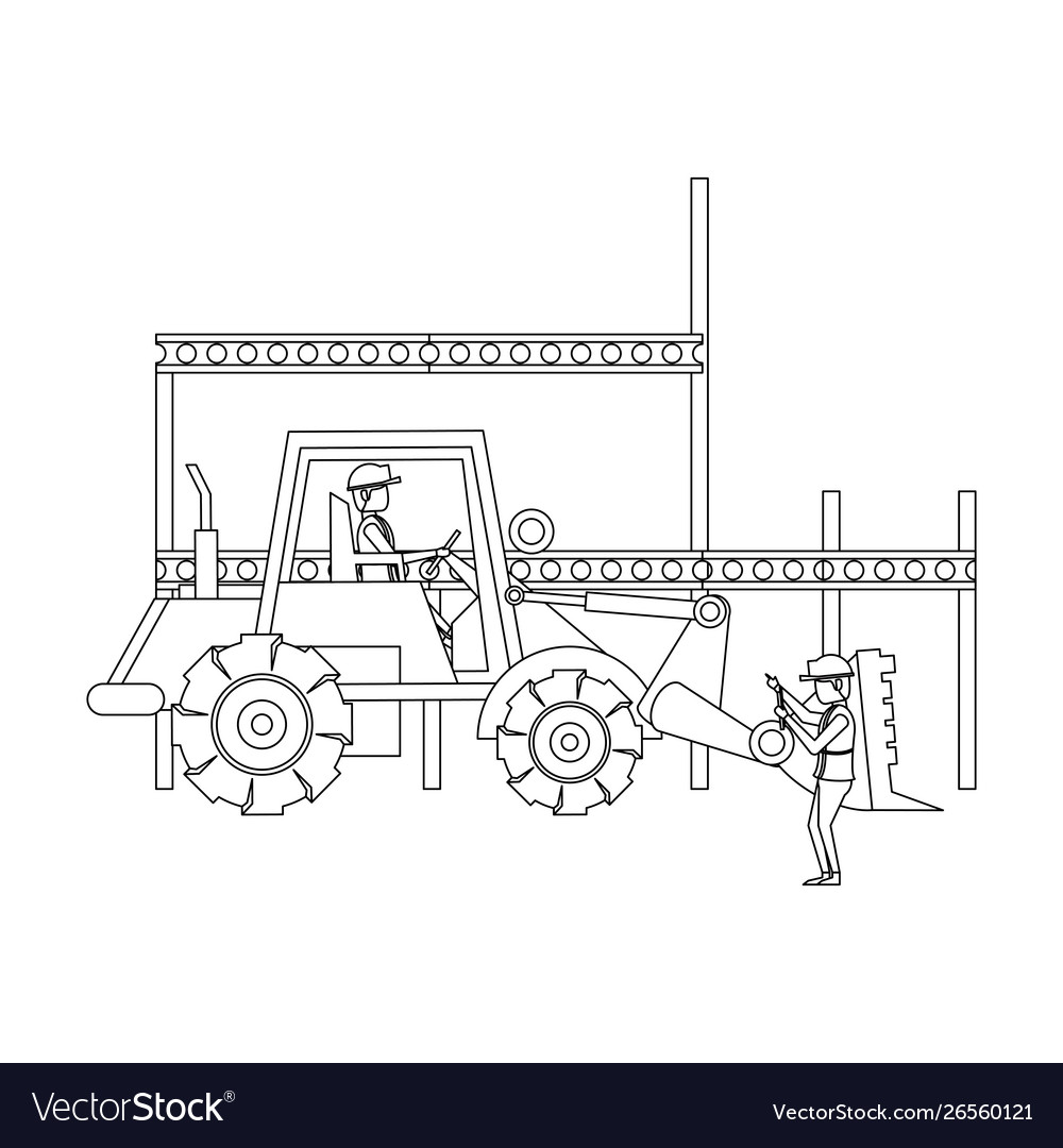 Construction architectural engineering work Vector Image