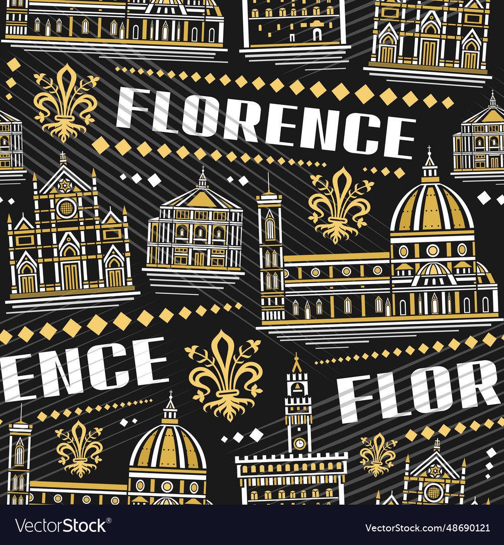 Florence seamless pattern Royalty Free Vector Image