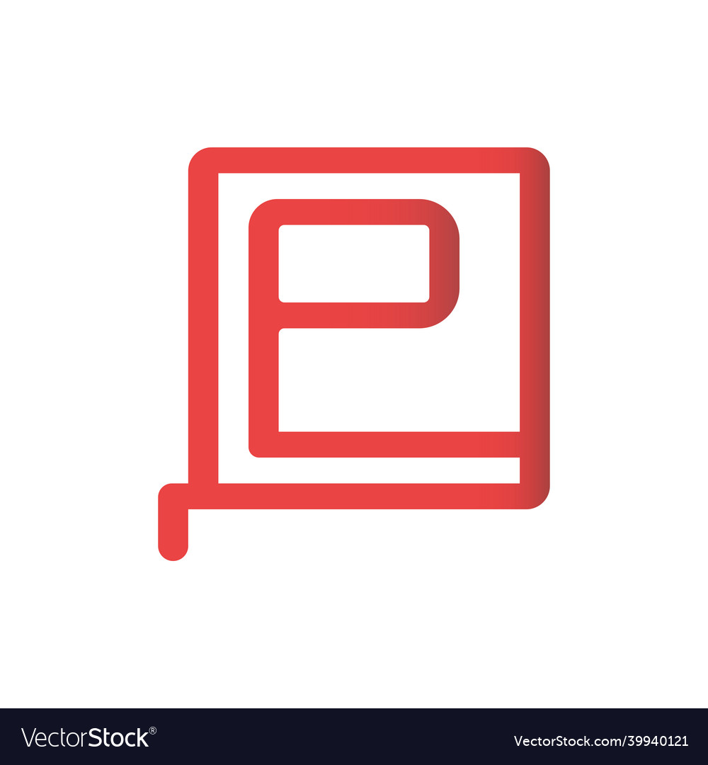 Grid p ltter logo Royalty Free Vector Image - VectorStock