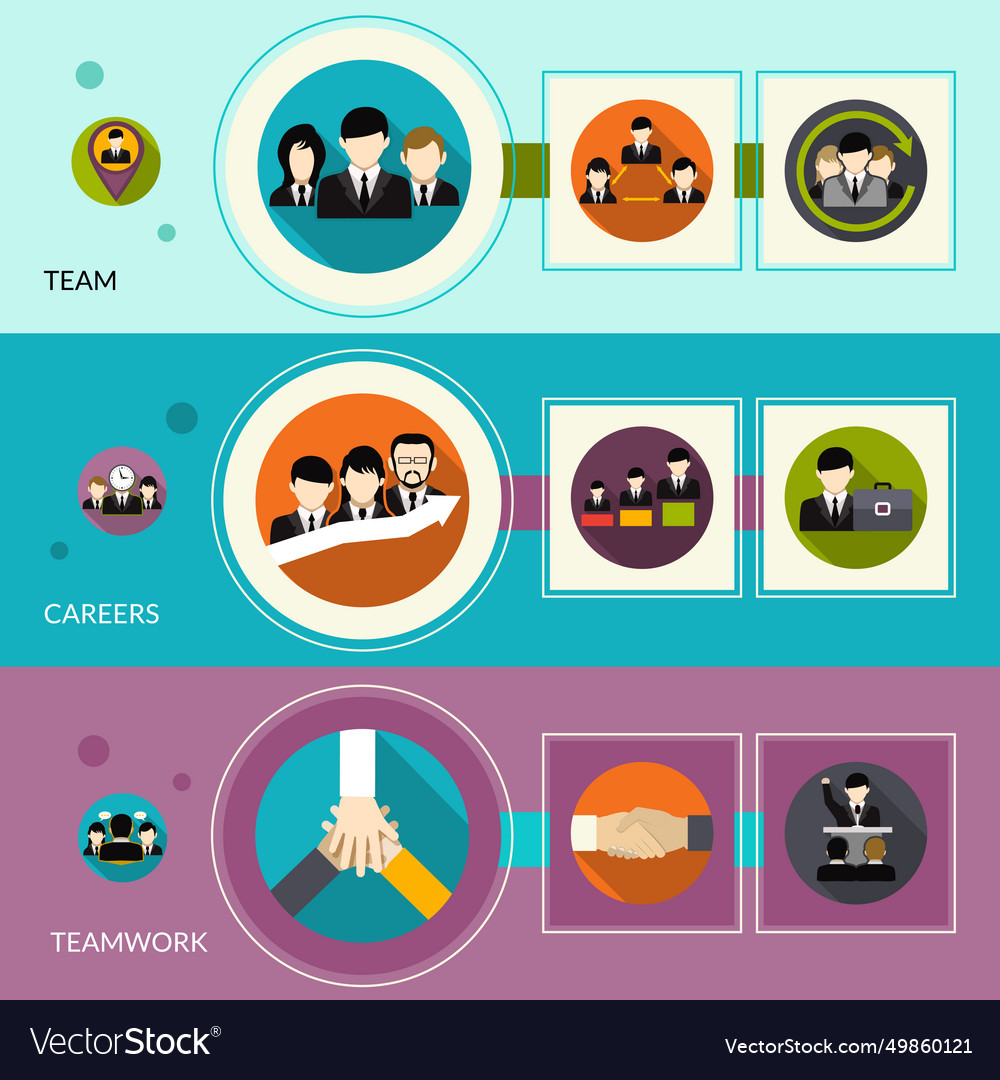Human resources banners set Royalty Free Vector Image