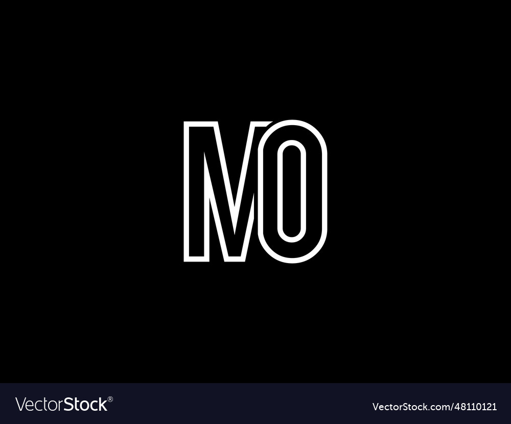 Initial mo letter logo design template monogram Vector Image