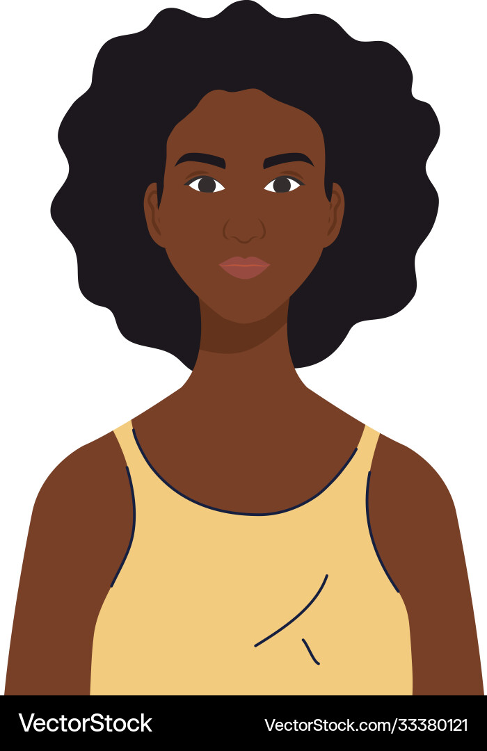 Isolated black woman cartoon design Royalty Free Vector