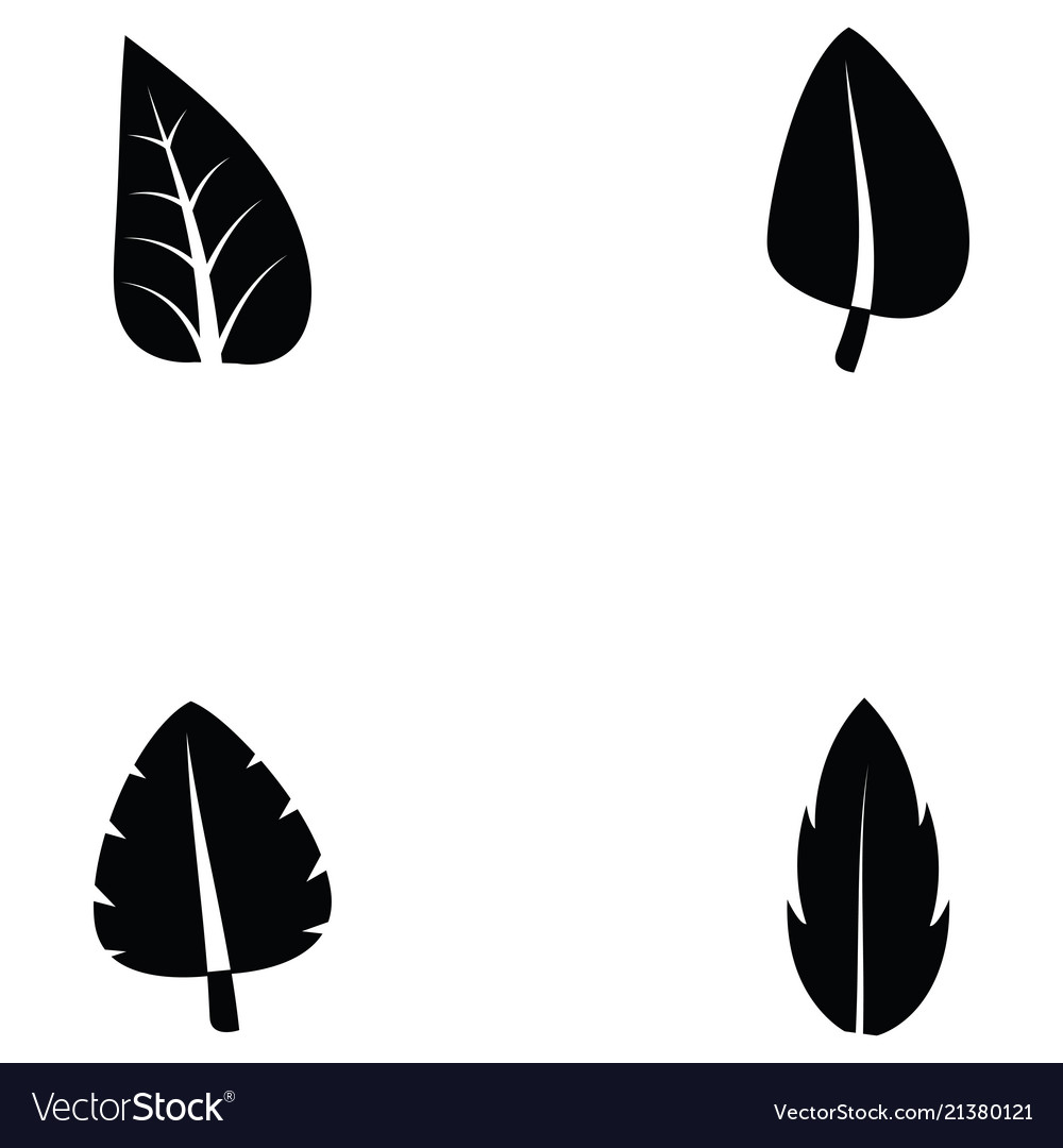 Leaf icon set Royalty Free Vector Image - VectorStock