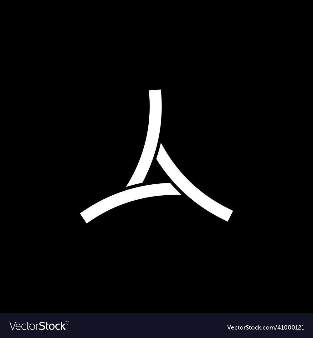 Letter a triangle logo design Royalty Free Vector Image