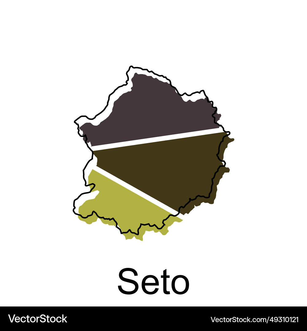 Map city of seto design high detailed map Vector Image