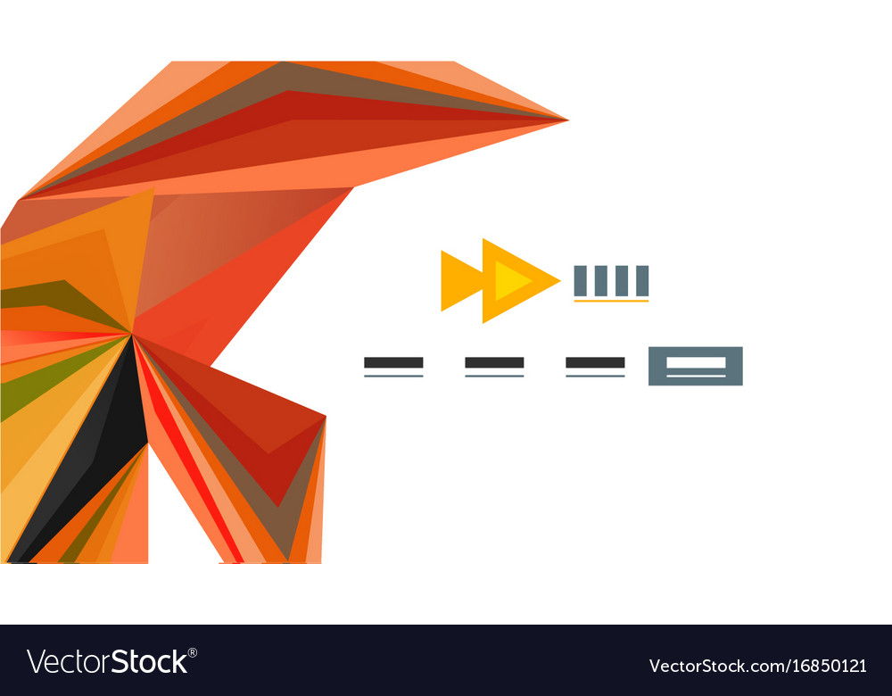Modern triangle presentation template Royalty Free Vector