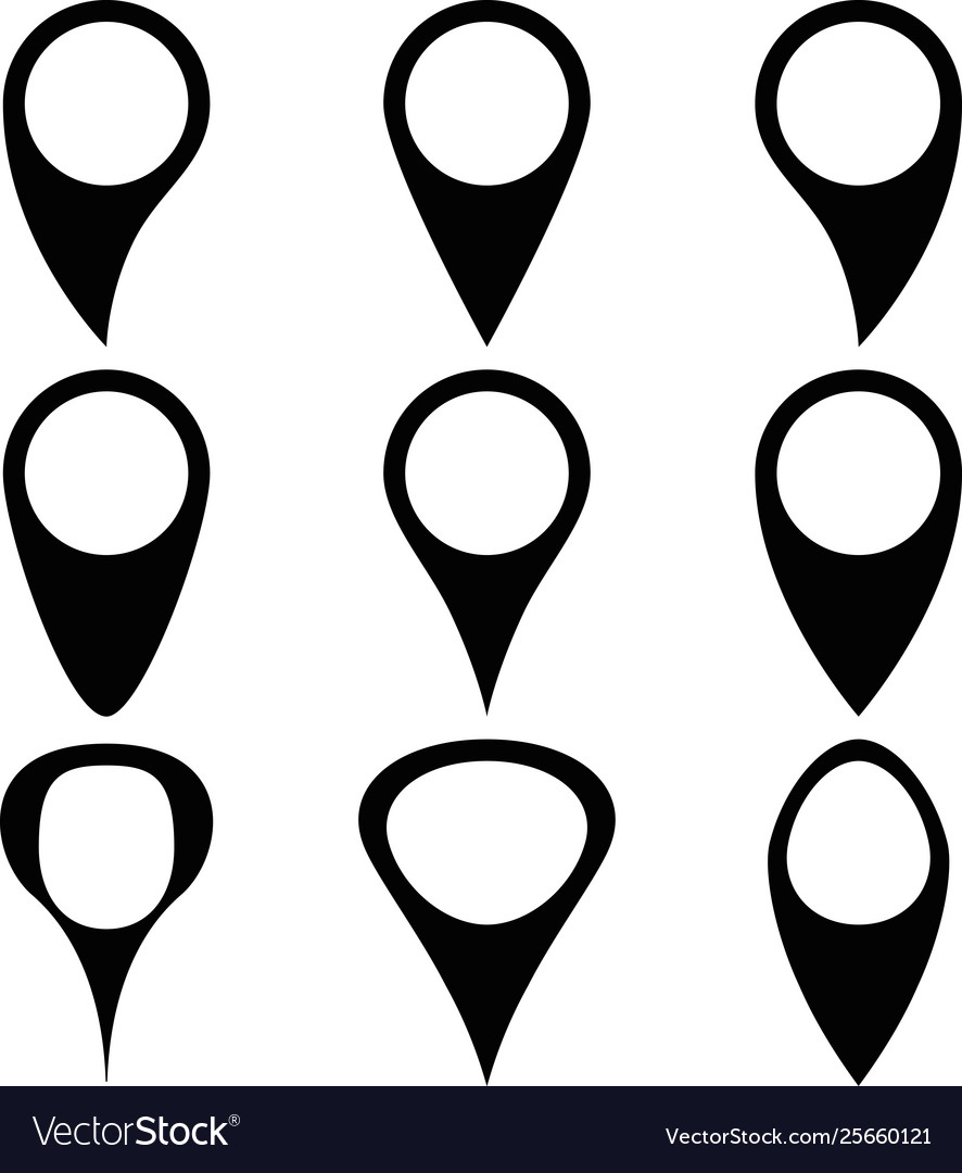 Pin map marker pointer icon Royalty Free Vector Image