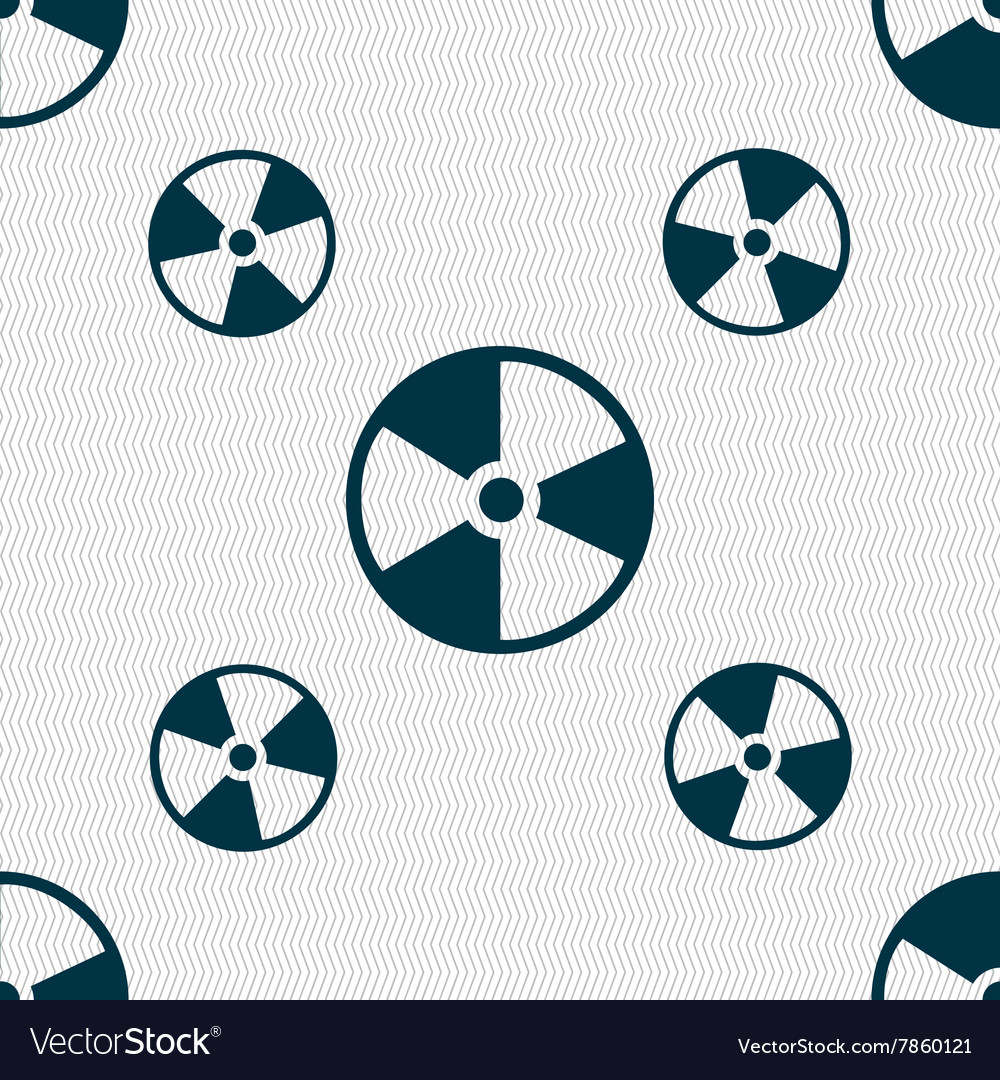 Radioactive icon sign seamless pattern Royalty Free Vector