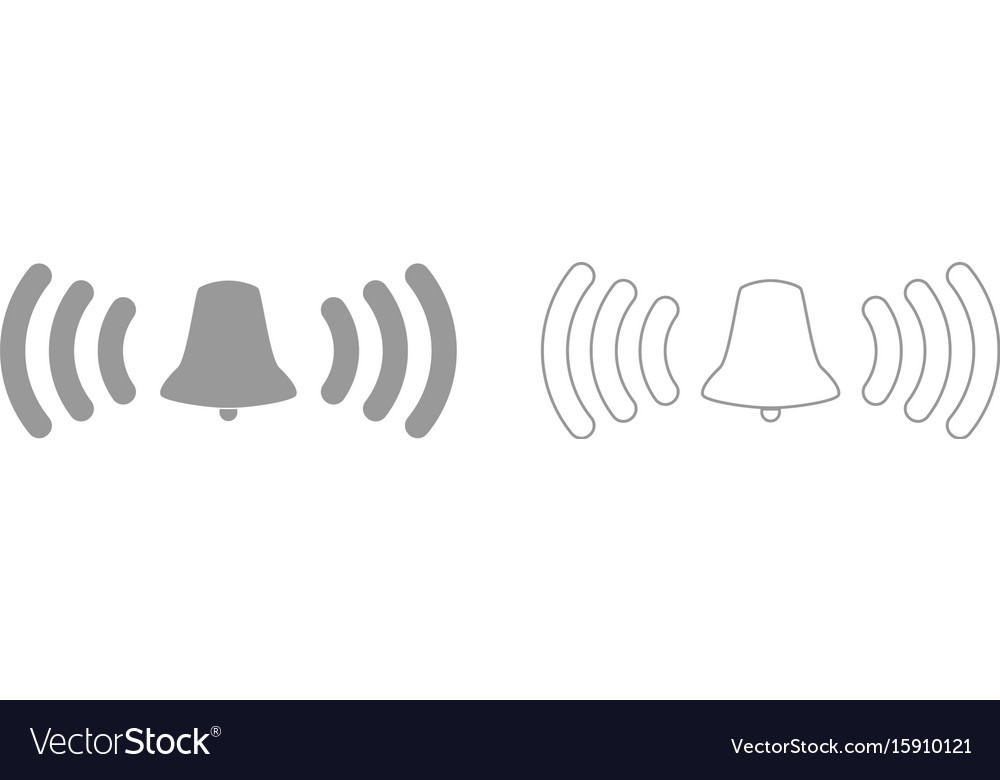 Ringing bell set icon Royalty Free Vector Image