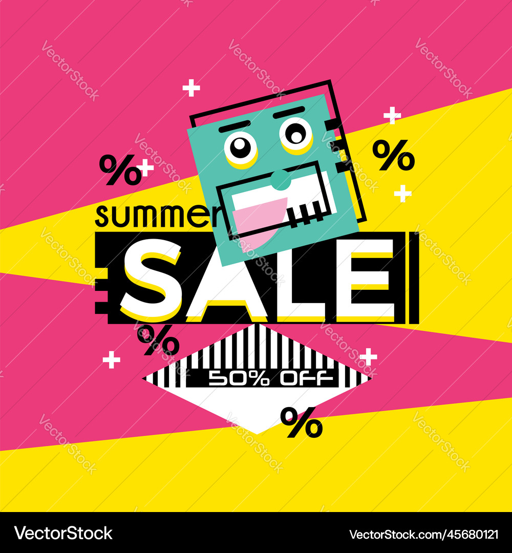 Sale banner design creative template trendy colors