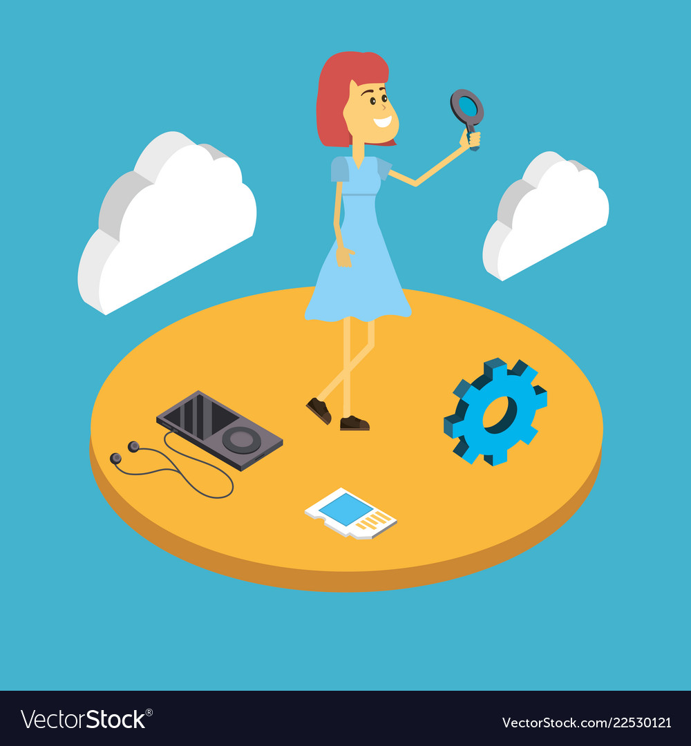 Search engine cartoon Royalty Free Vector Image