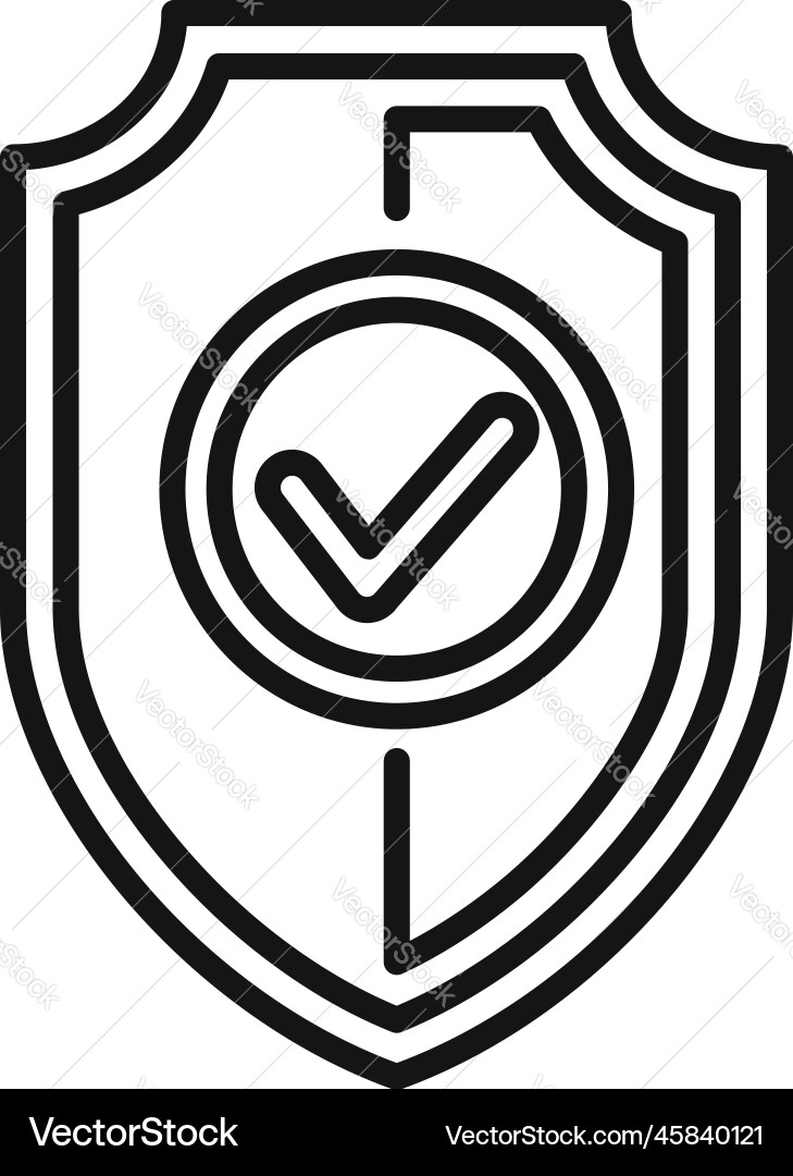 Shield Threat Icon Outline Hacker Error Royalty Free Vector 3917