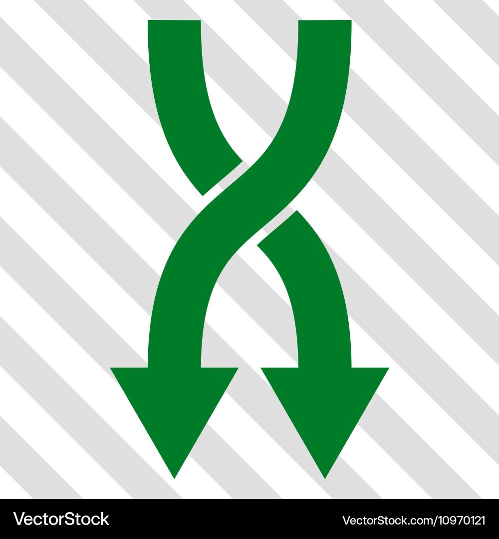 Shuffle Arrows Down Icon Royalty Free Vector Image