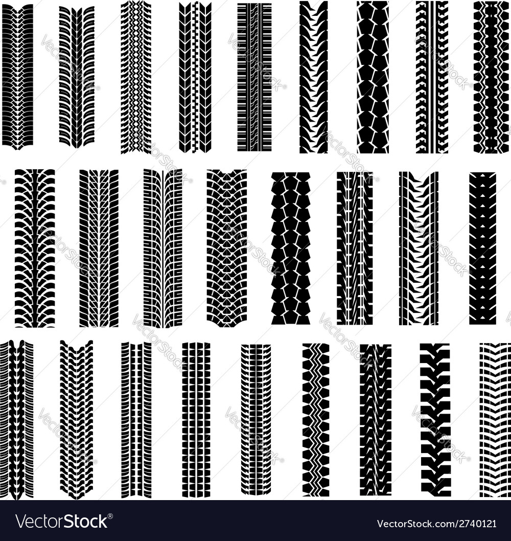 Tire shapes set Royalty Free Vector Image - VectorStock