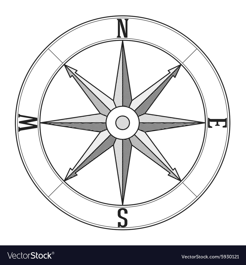 Wind rose Royalty Free Vector Image - VectorStock