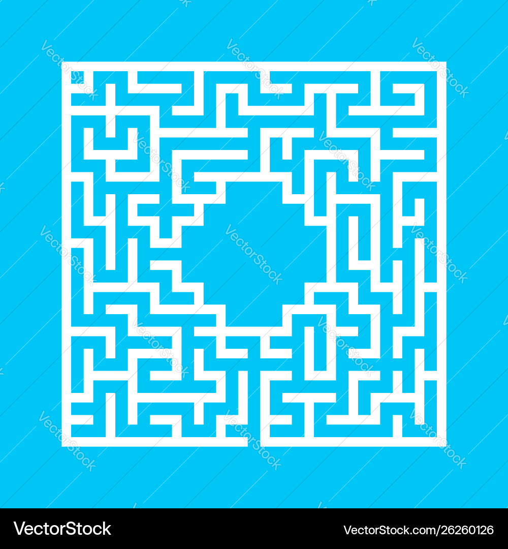 Abstract square maze game for kids puzzle Vector Image