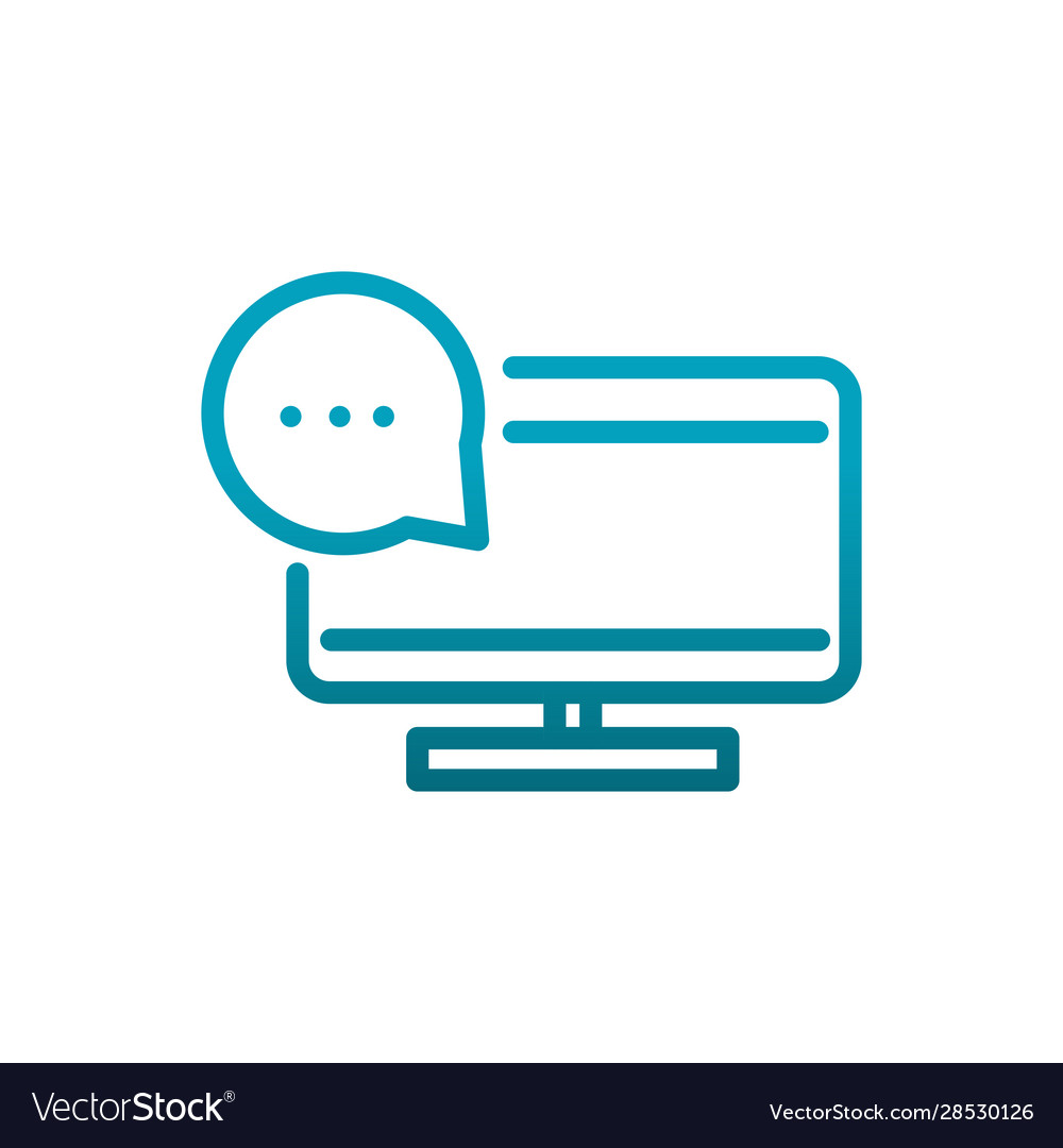 Computer chat bubble message communications Vector Image