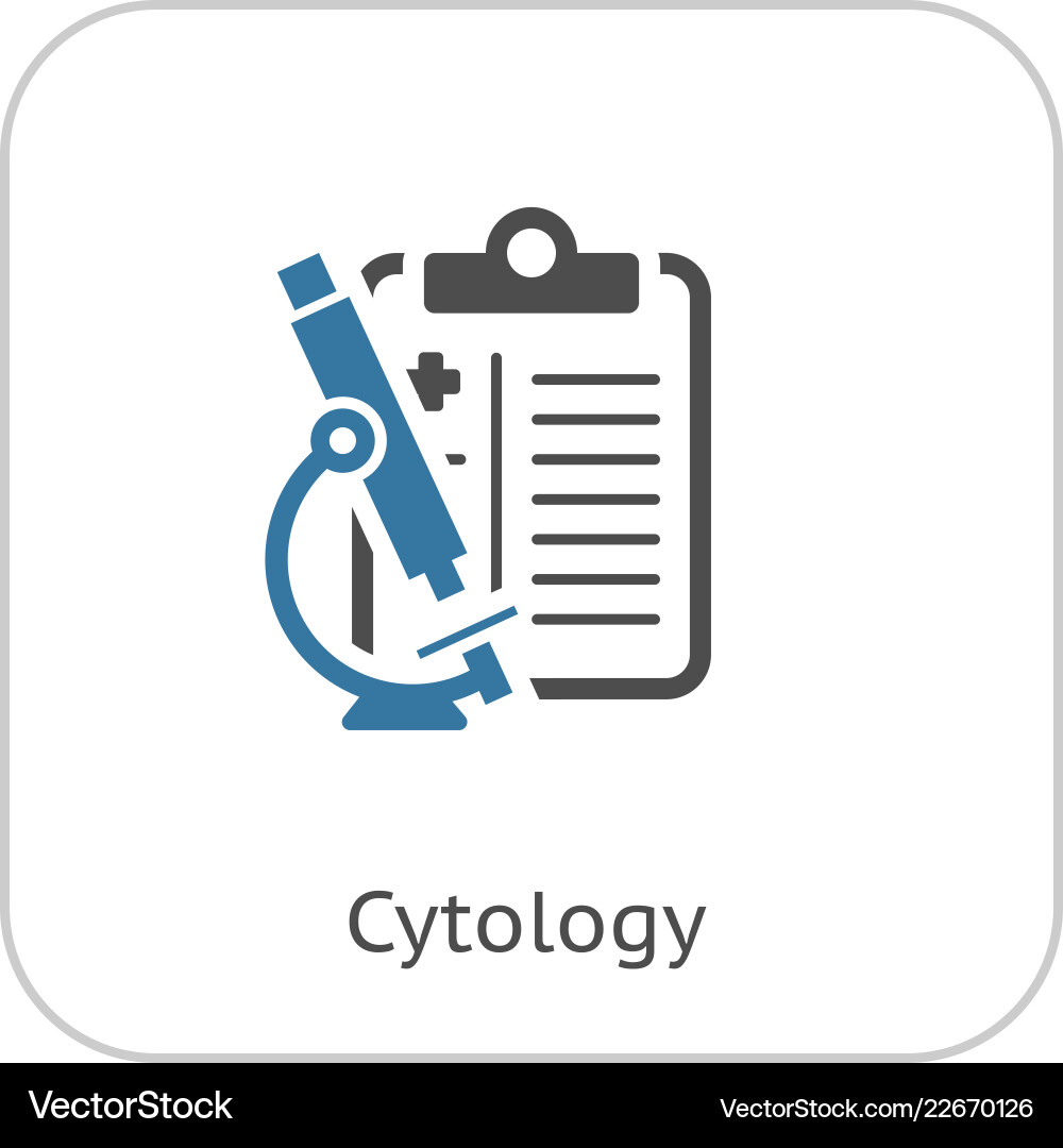 Cytology and medical services flat icon Royalty Free Vector