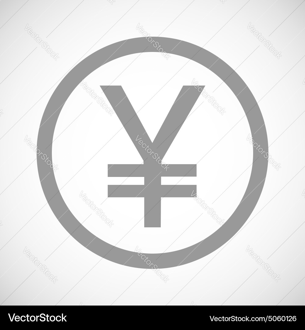 Grey yen sign icon Royalty Free Vector Image - VectorStock
