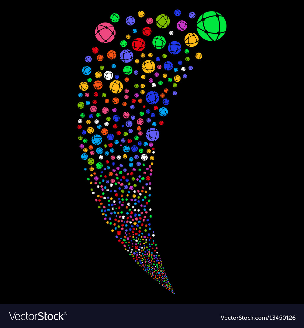 Network random stream Royalty Free Vector Image