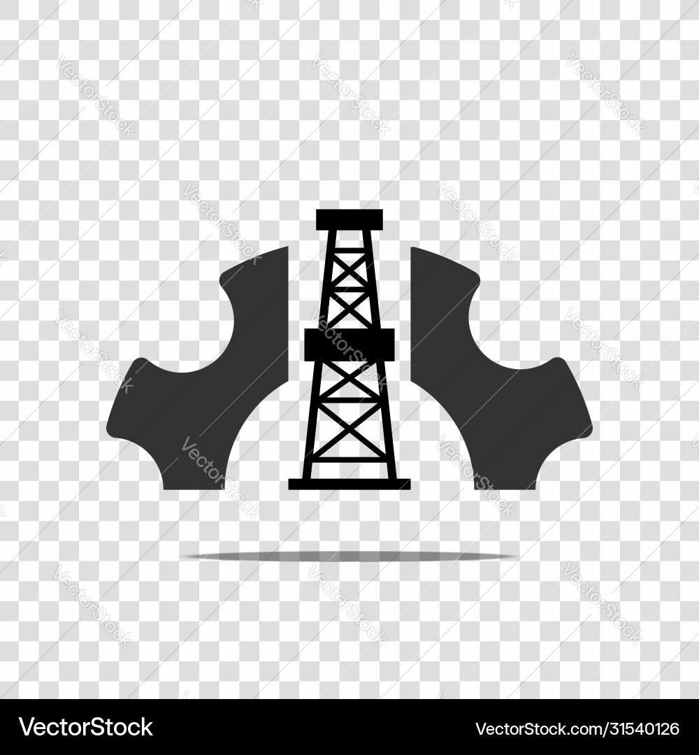 Oil drilling company icon Royalty Free Vector Image