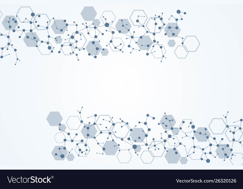 Science network pattern connecting lines and dots Vector Image