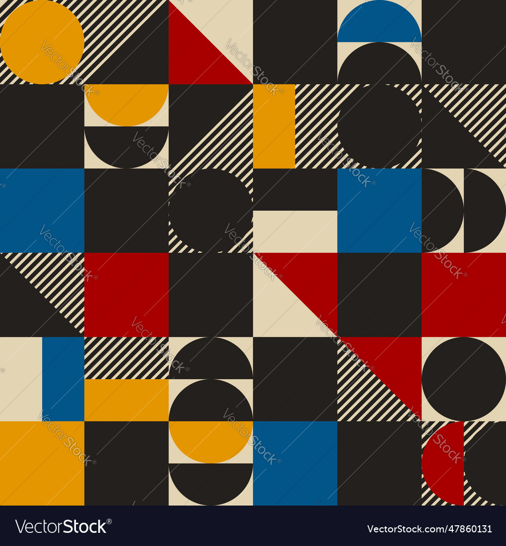 Abstract seamless pattern with geometric shapes Vector Image