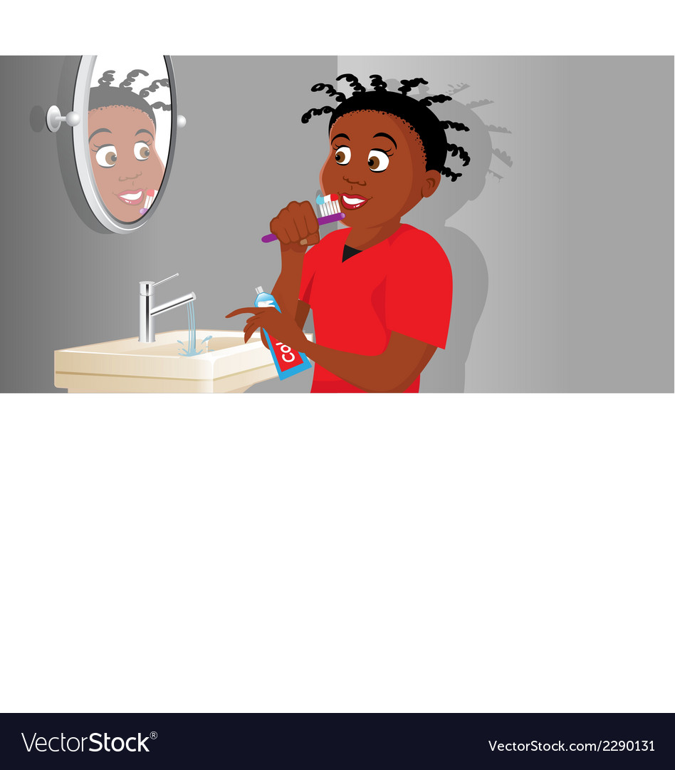 Brushing teeth Royalty Free Vector Image - VectorStock