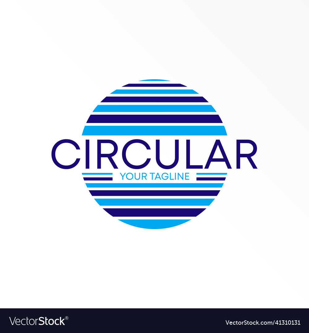Color line circle logo free stock letter Vector Image